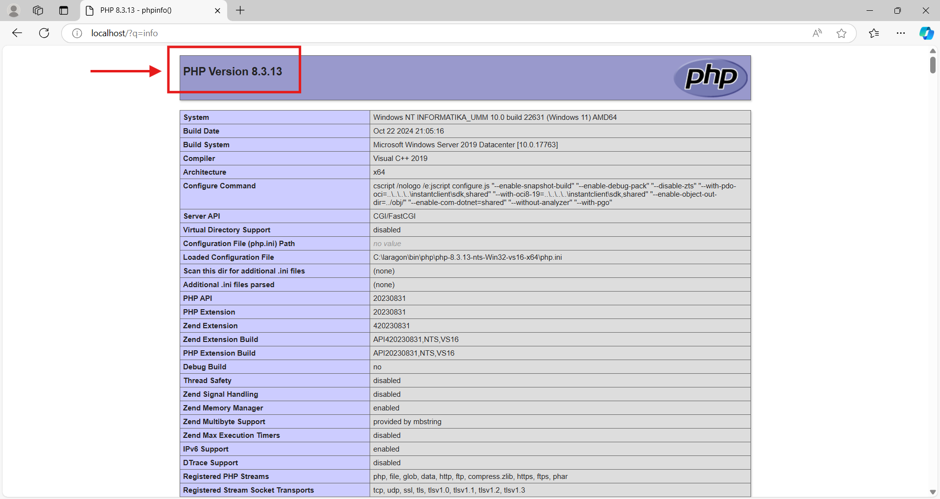 Panduan Update Versi PHP di Laragon